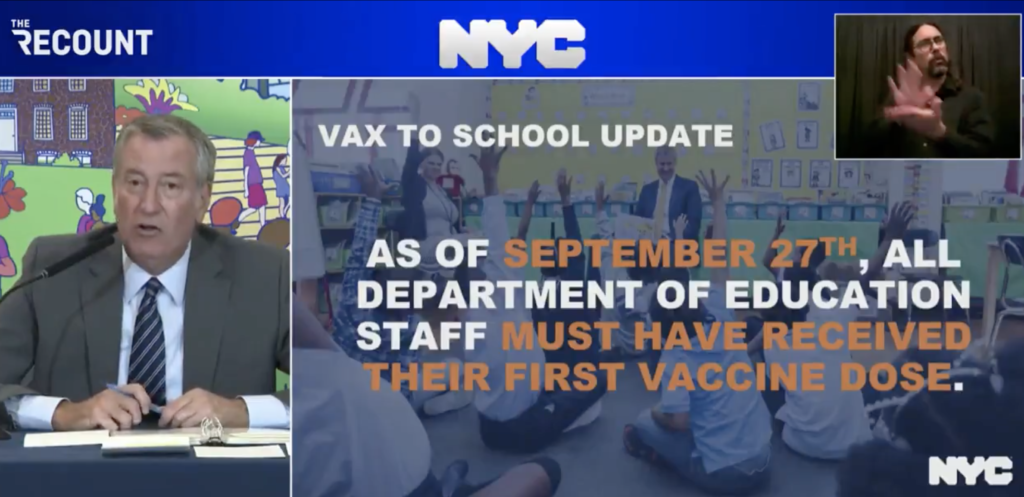 Nyc Mandates Covid Vaccine For Teachers And School Staff Nj Follows